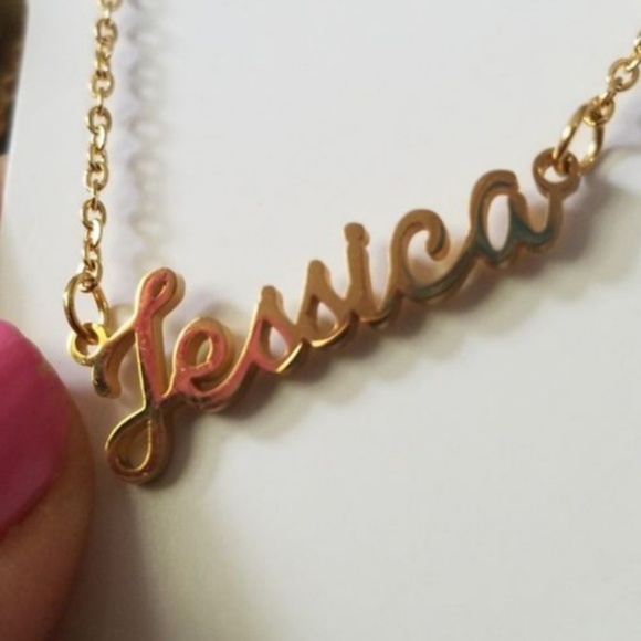 Jewelry | 33 14k Jessica Name Nameplate Necklace | Poshmark
